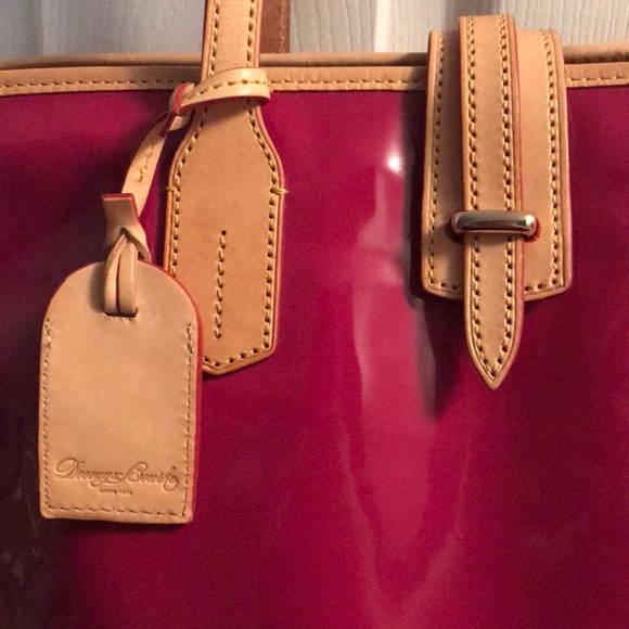 Dooney & Bourke | Bags | Dooney Bourke Raspberry Large Computer Tote ...